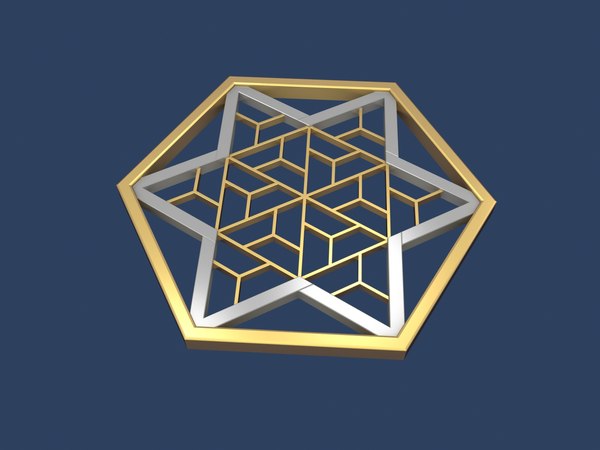 Star david hexagon 3D model - TurboSquid 1417113