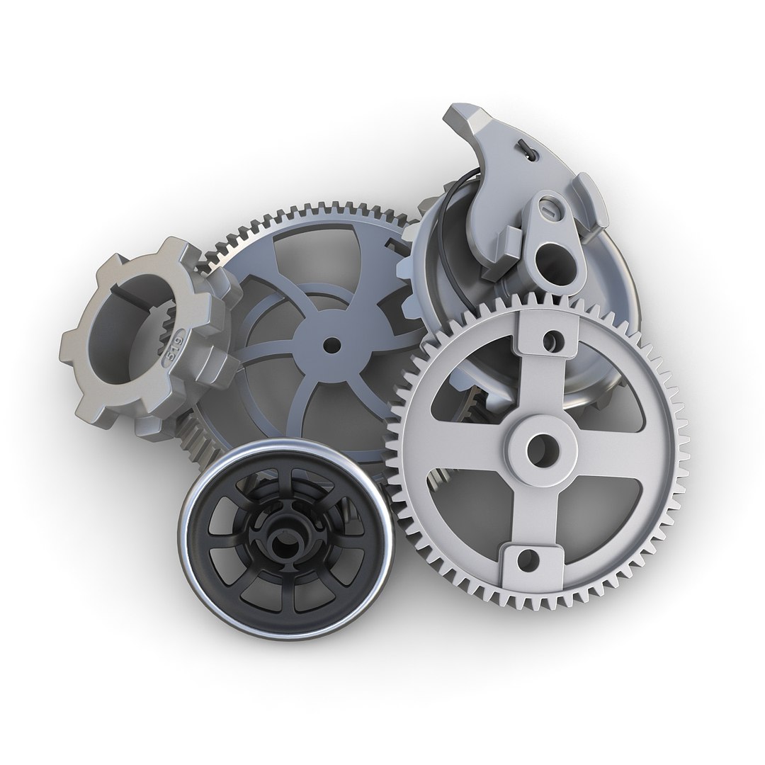 3d Model Gears Set 07 Steampunk