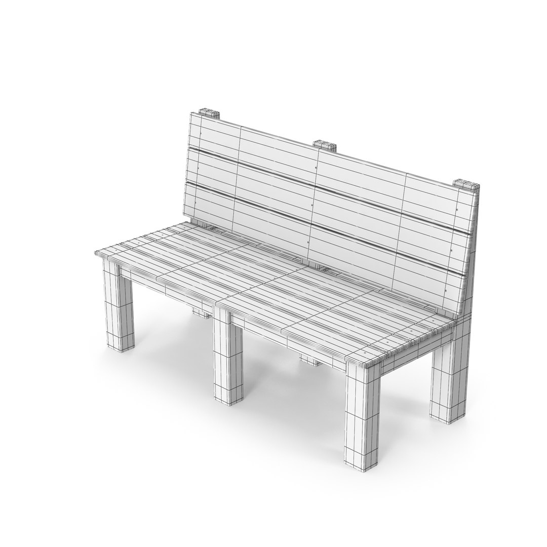 Wooden Bench 3D Model - TurboSquid 2119528