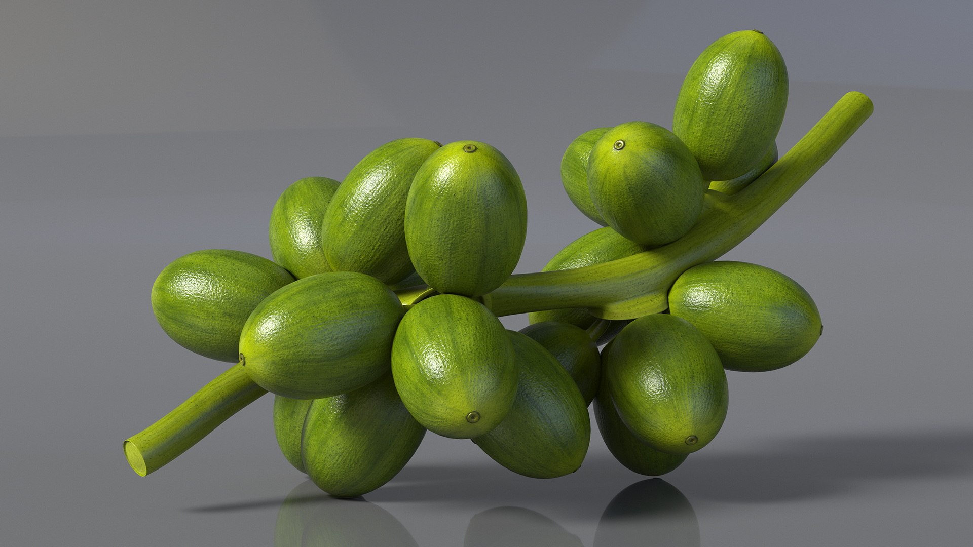 3D Bunch Of Fresh Green Coffee Beans Model - TurboSquid 2208638
