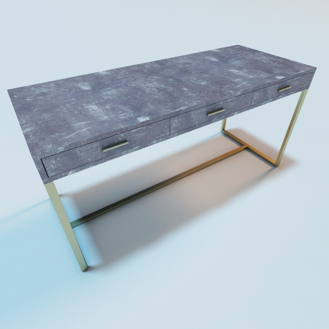 Gray Shagreen Desk 3d Model