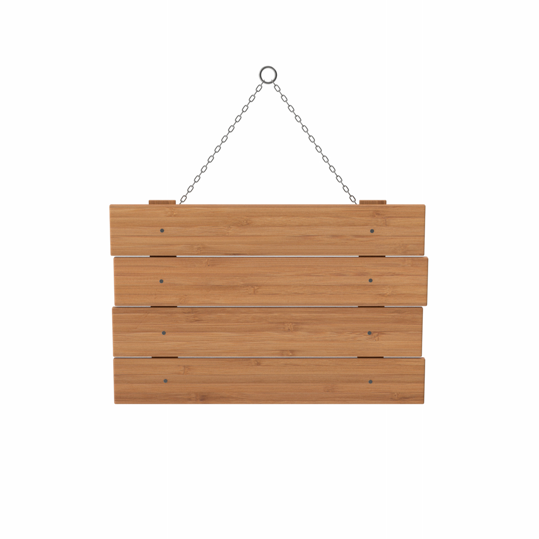 3D Hanging Wooden Board Model - TurboSquid 2001604
