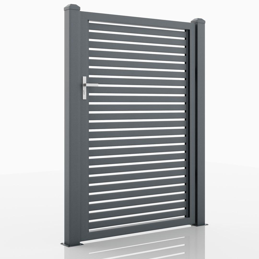 3D Aluminum Walkway Gate - Model 2 - 6cm - - TurboSquid 2058858