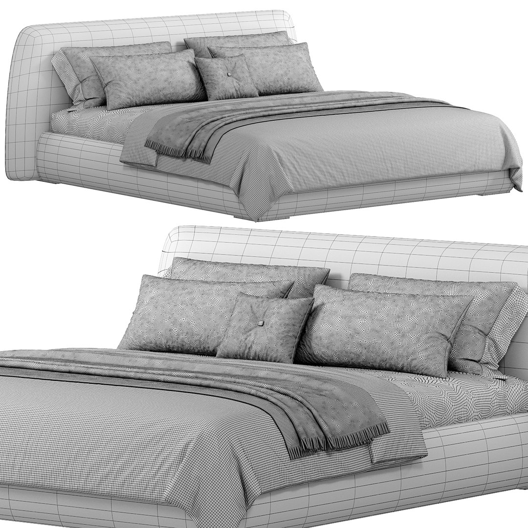 Bed Boca Slimbed 3D Model - TurboSquid 2110068