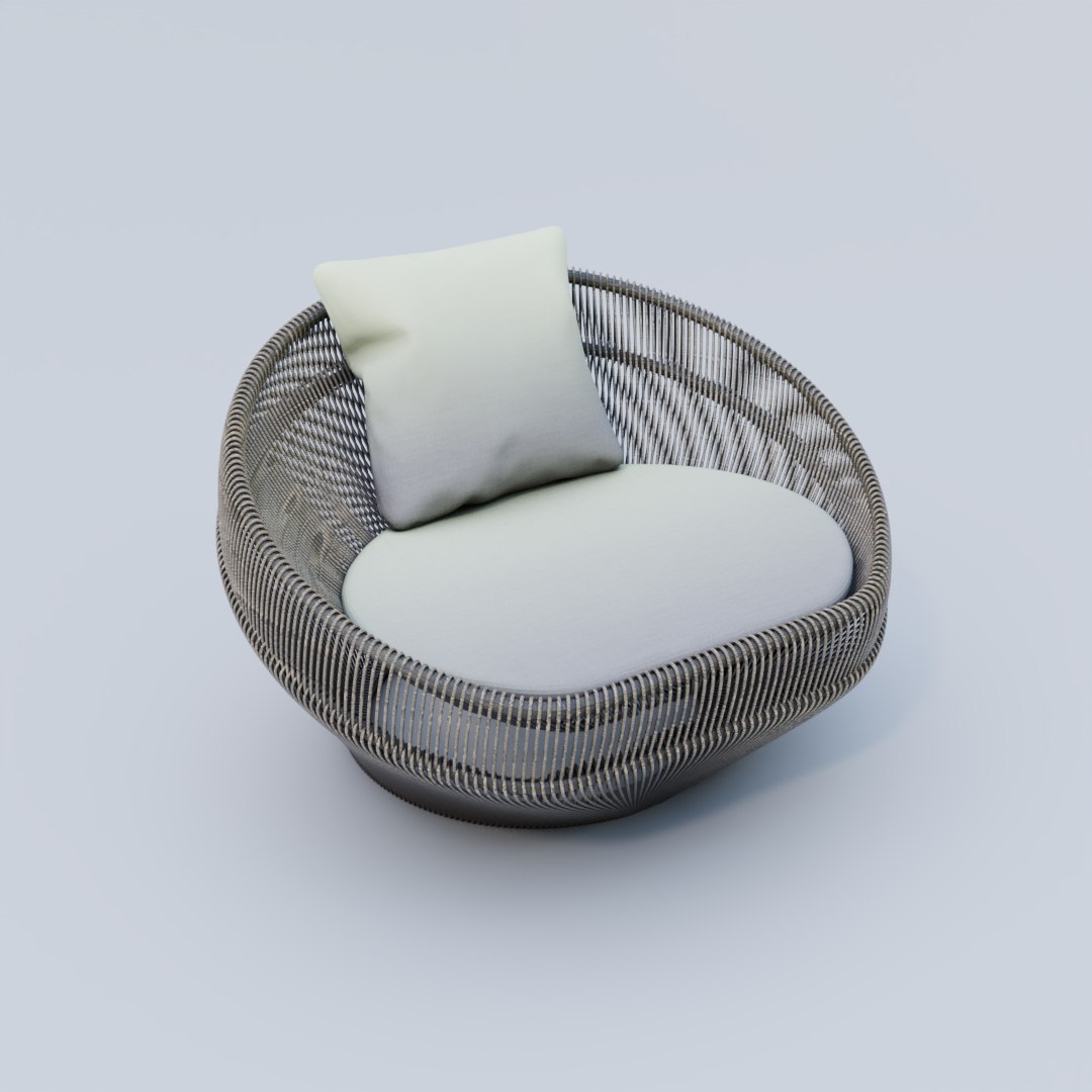 Round Woven Lounge Chair 3D Model - TurboSquid 2269021