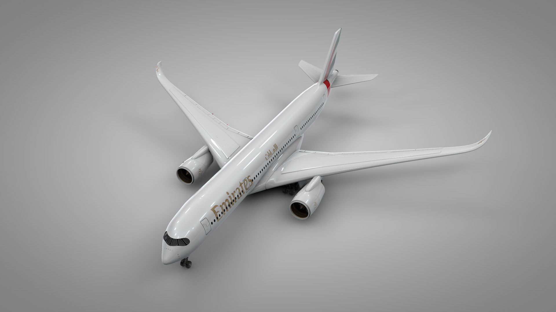 Airbus A350-900 Emirates L219 3D - TurboSquid 1428591