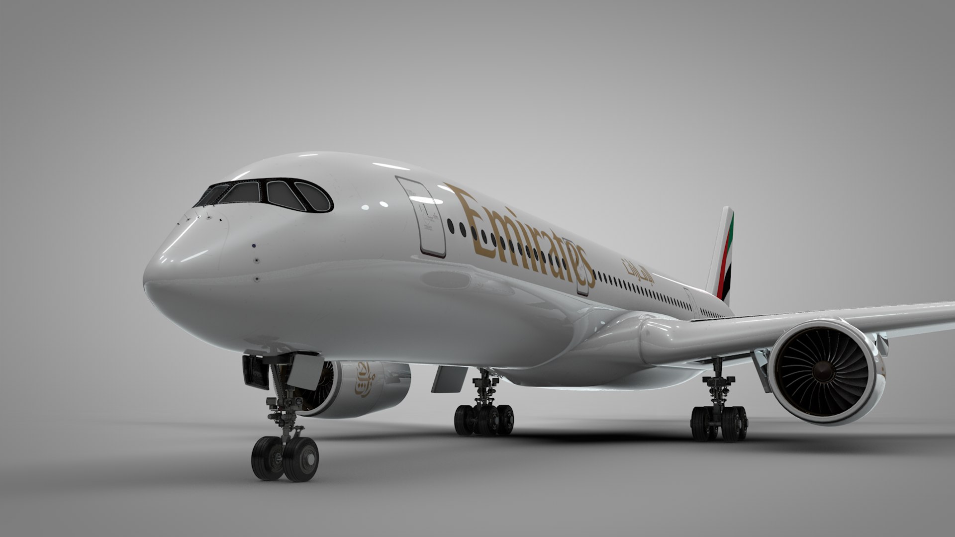 Airbus A350-900 Emirates L219 3D - TurboSquid 1428591