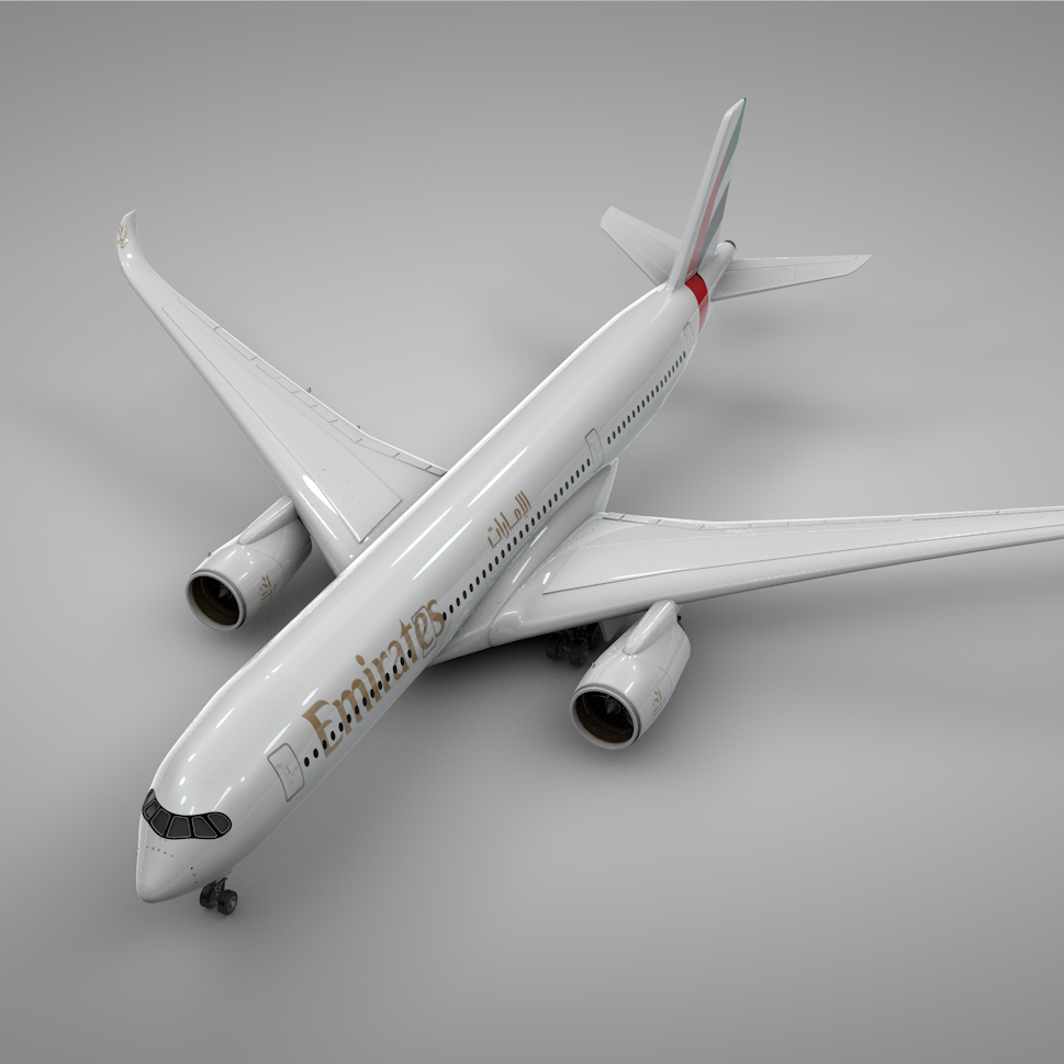 Airbus a350-900 emirates l219 3D - TurboSquid 1428591