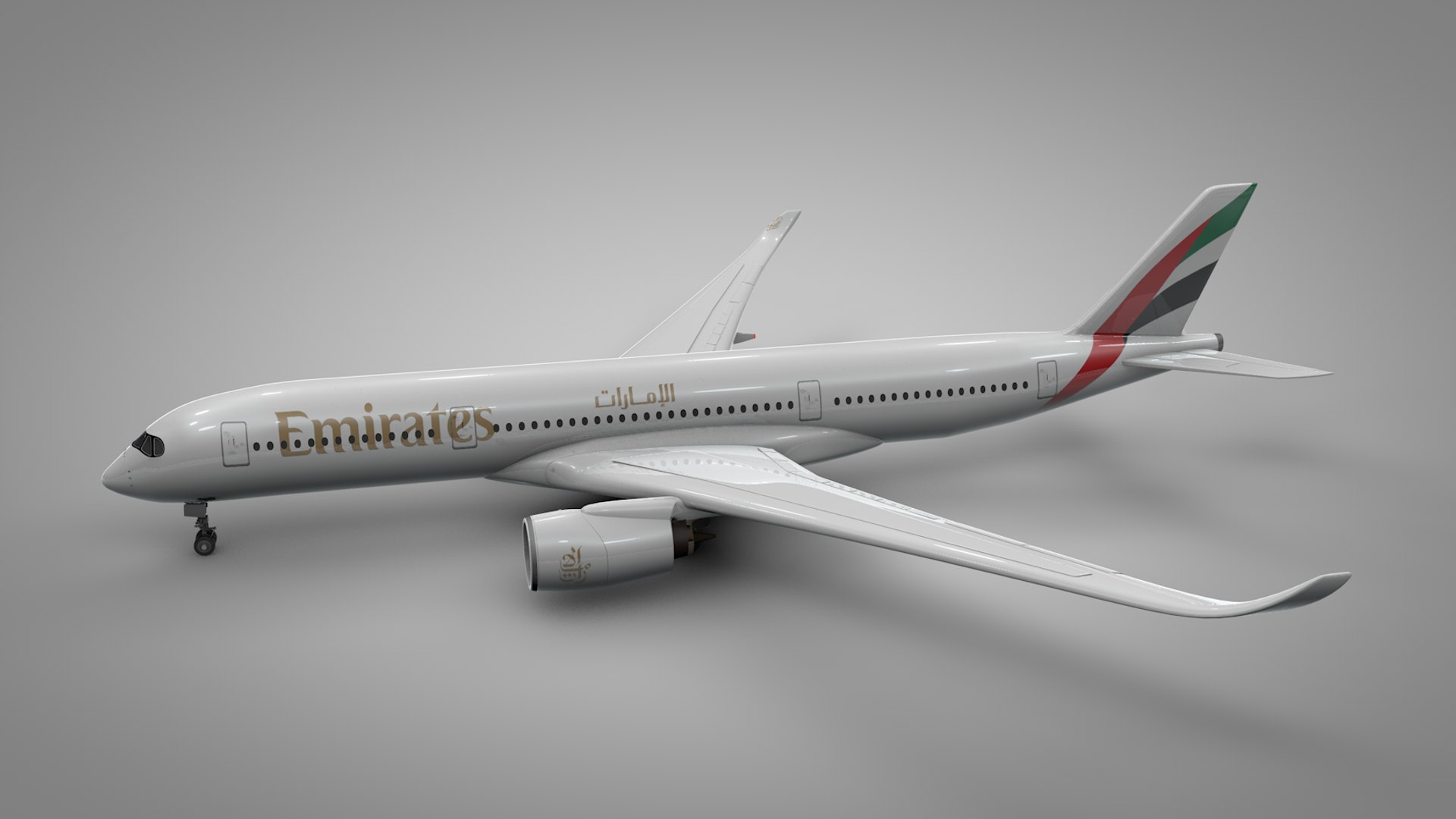 Airbus A350-900 Emirates L219 3D - TurboSquid 1428591