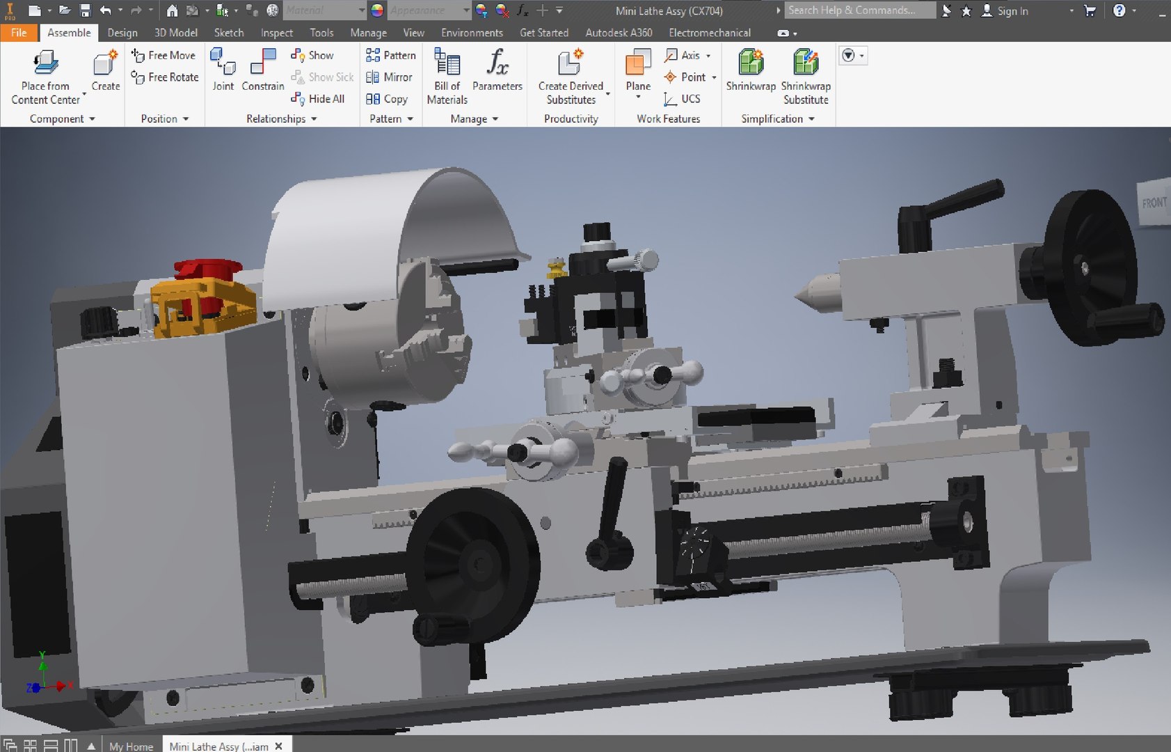 3D Mini Lathe Assy - TurboSquid 1968419