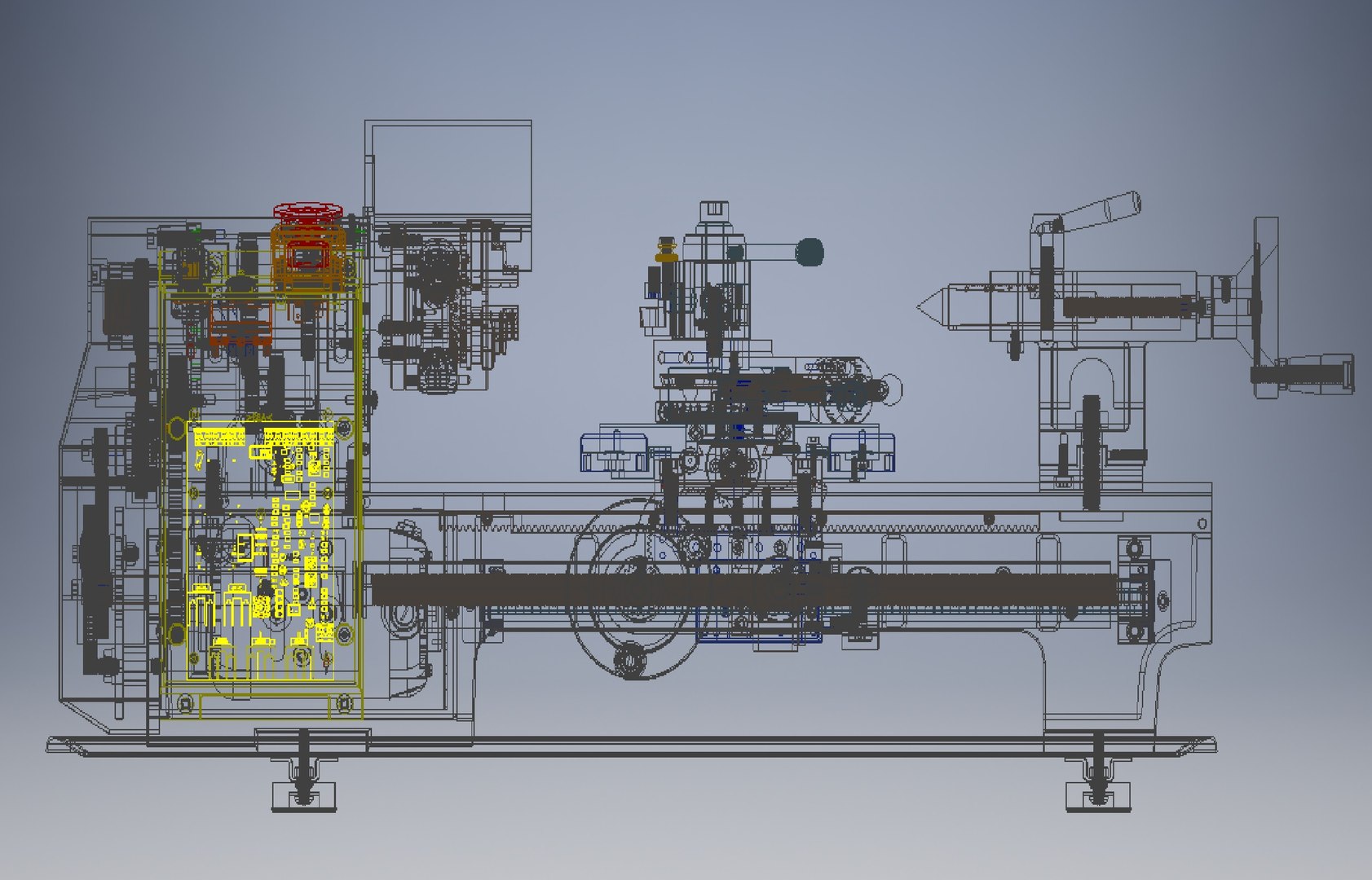 3D Mini Lathe Assy - TurboSquid 1968419