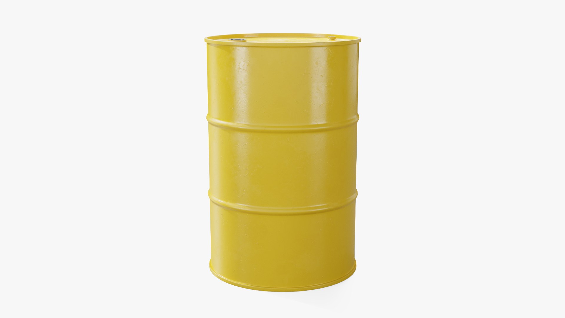 Steel Barrel - Yellow - Clean 3D - TurboSquid 2125745