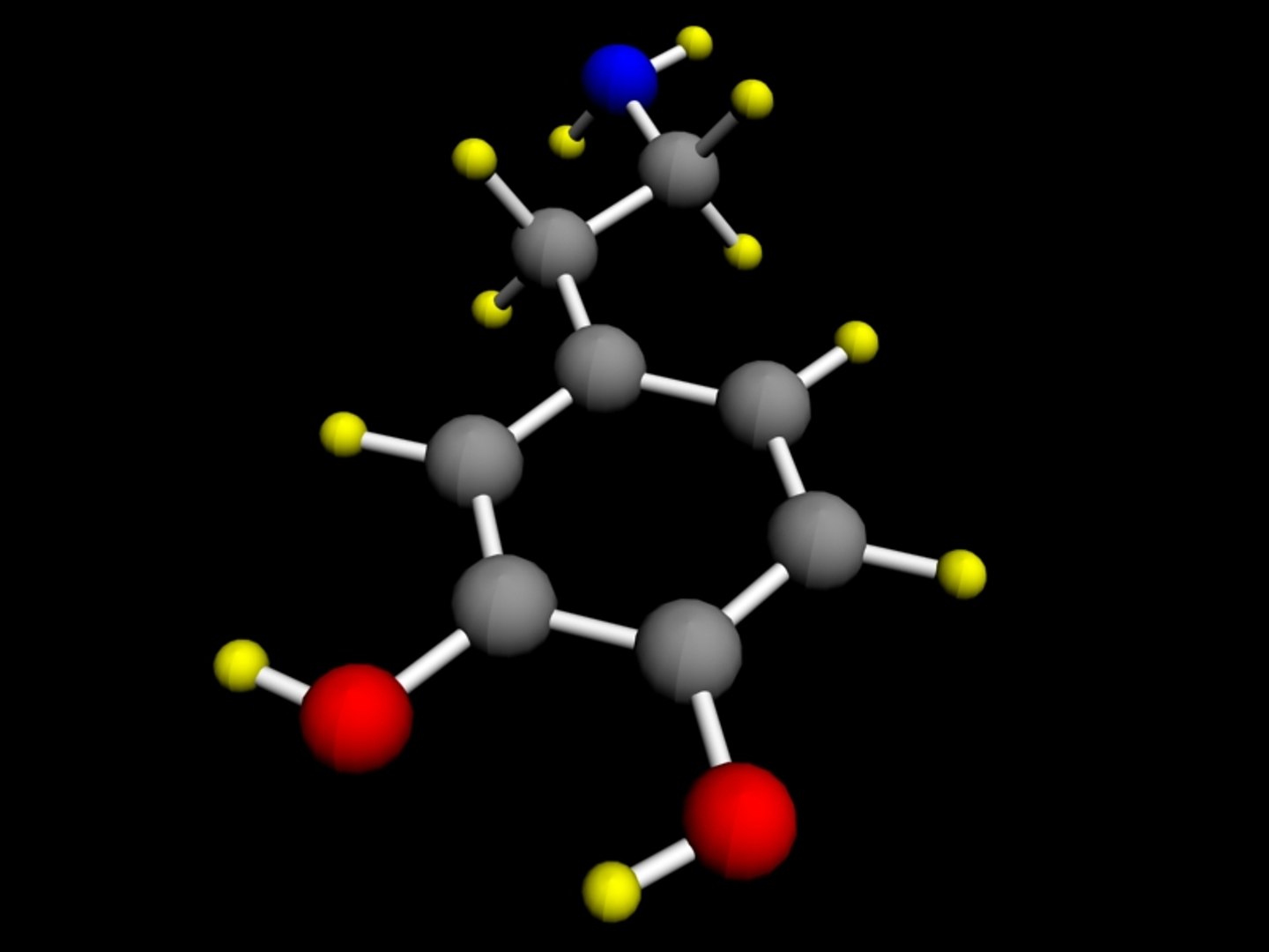 Molecule Dopamine 3d Model
