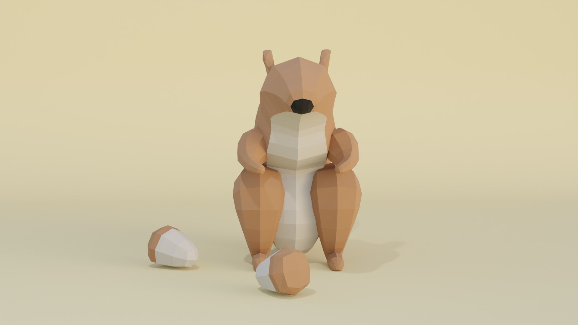 3D Model Chipmunk With Acorn - TurboSquid 2172260