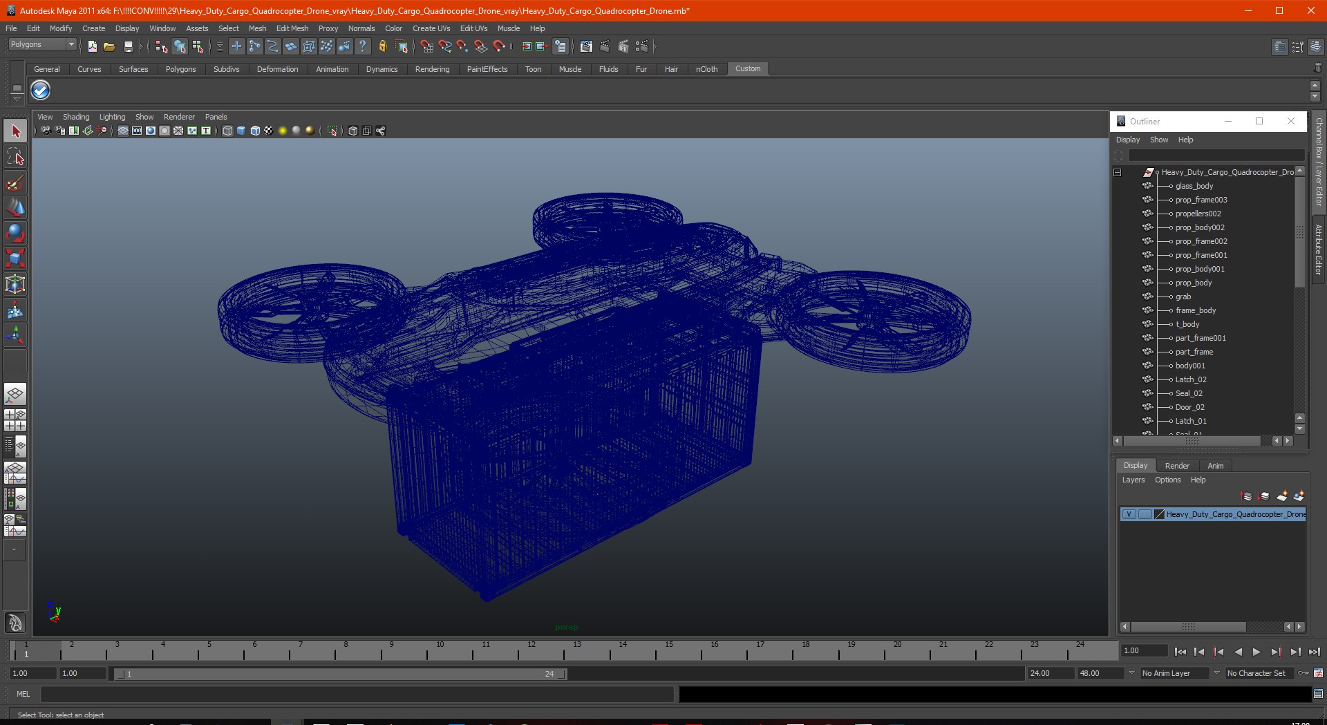 Heavy Duty Cargo Quadrocopter 3D Model - TurboSquid 1486879