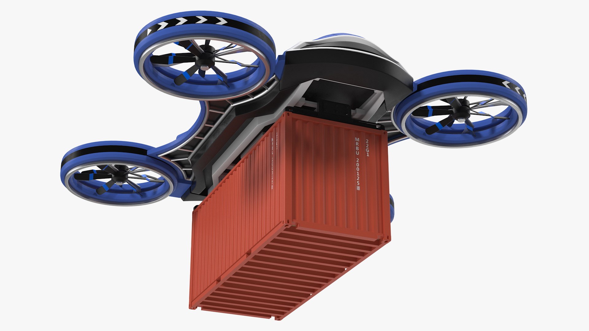 Heavy duty cargo quadrocopter 3D model - TurboSquid 1486879