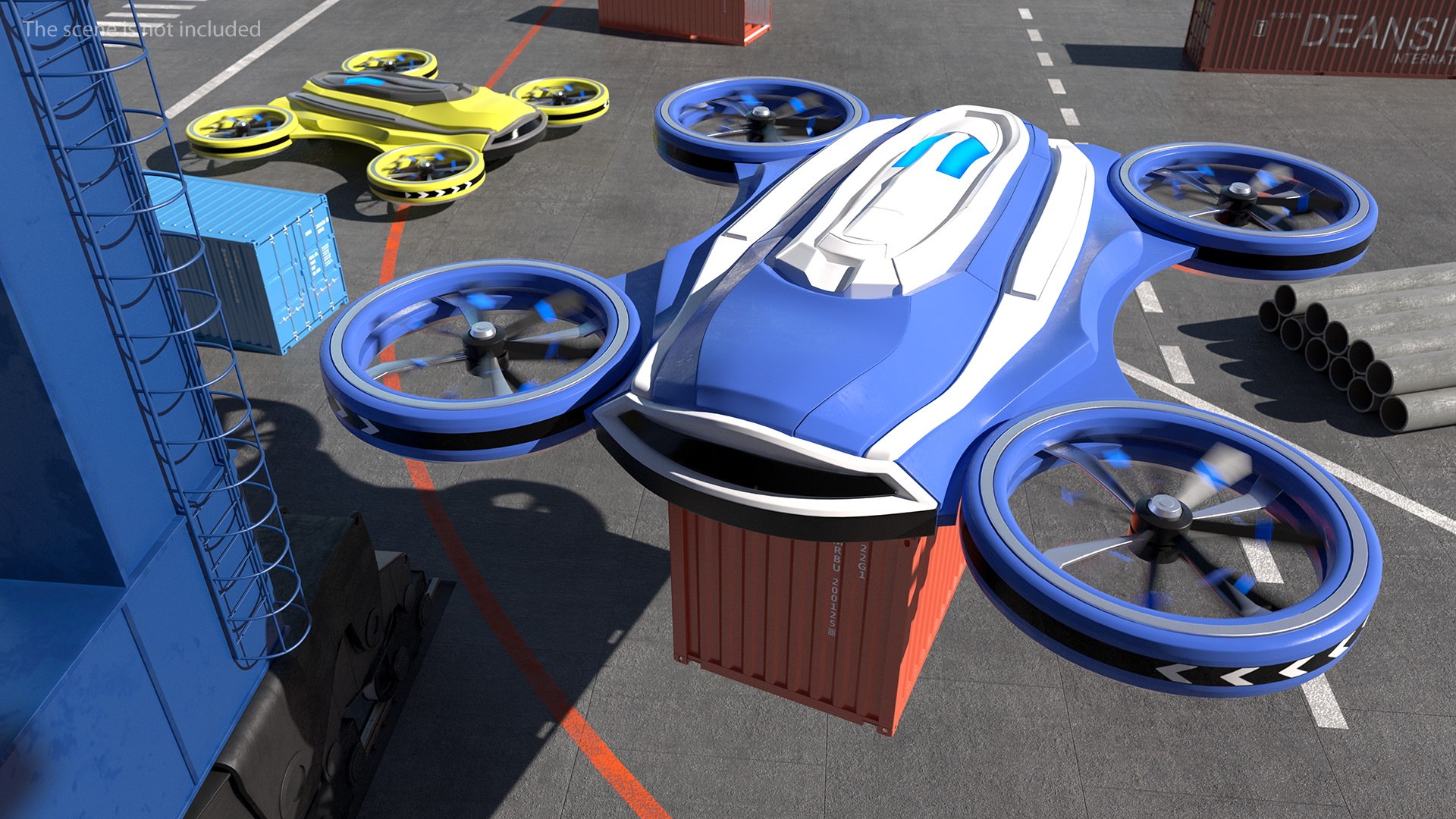 Heavy duty cargo quadrocopter 3D model - TurboSquid 1486879