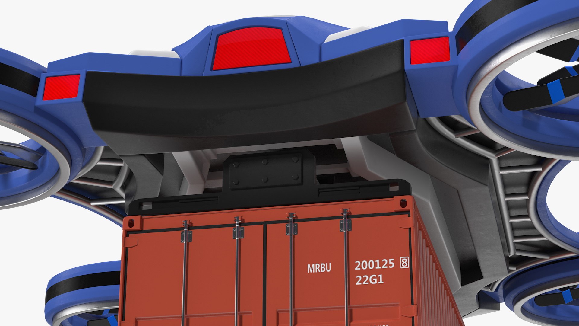 Heavy duty cargo quadrocopter 3D model - TurboSquid 1486879