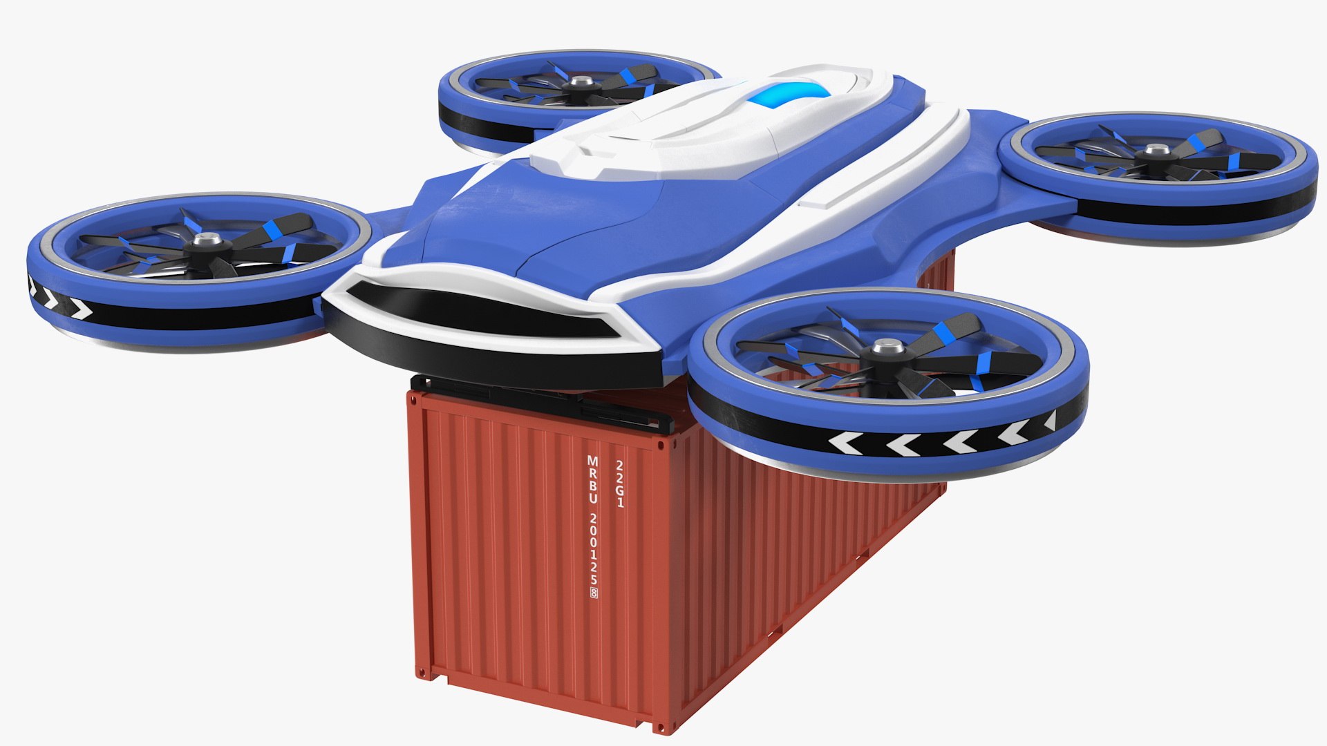 Heavy duty cargo quadrocopter 3D model - TurboSquid 1486879
