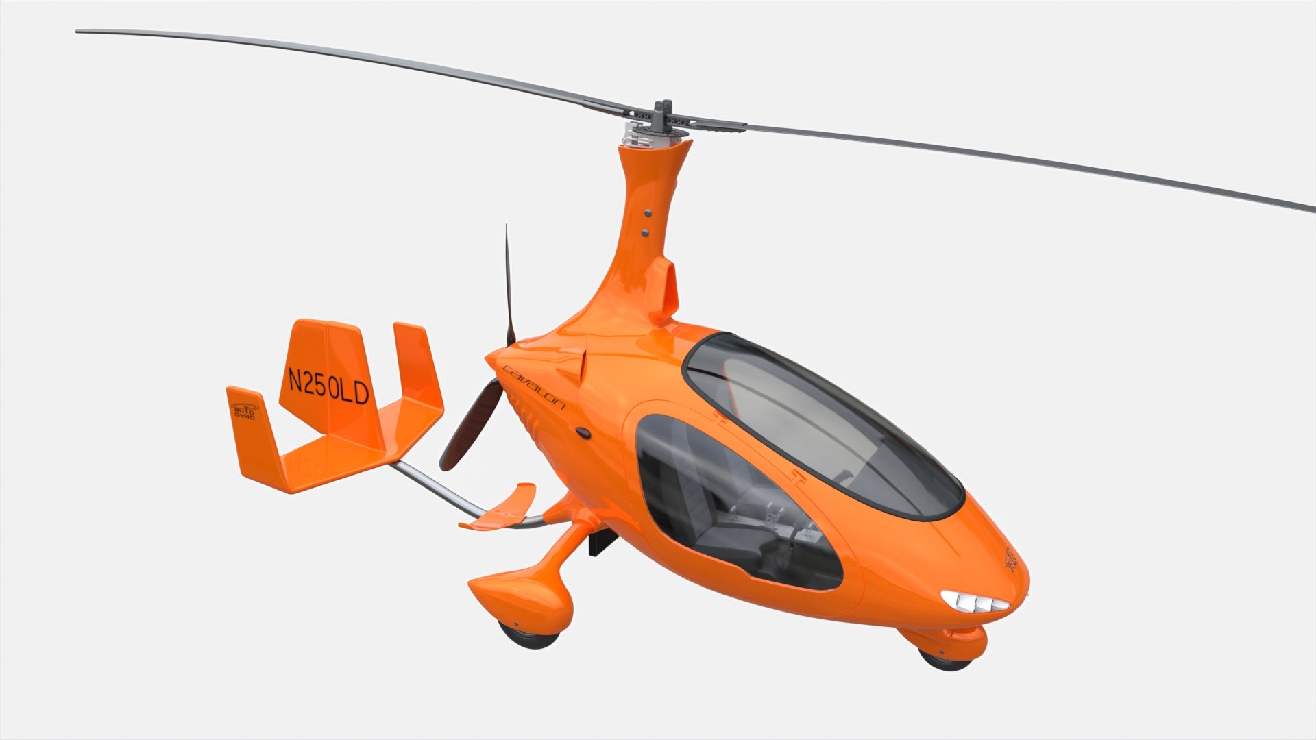 Gyroplane Autogyro Cavalon Orange 3D Model - TurboSquid 2111191