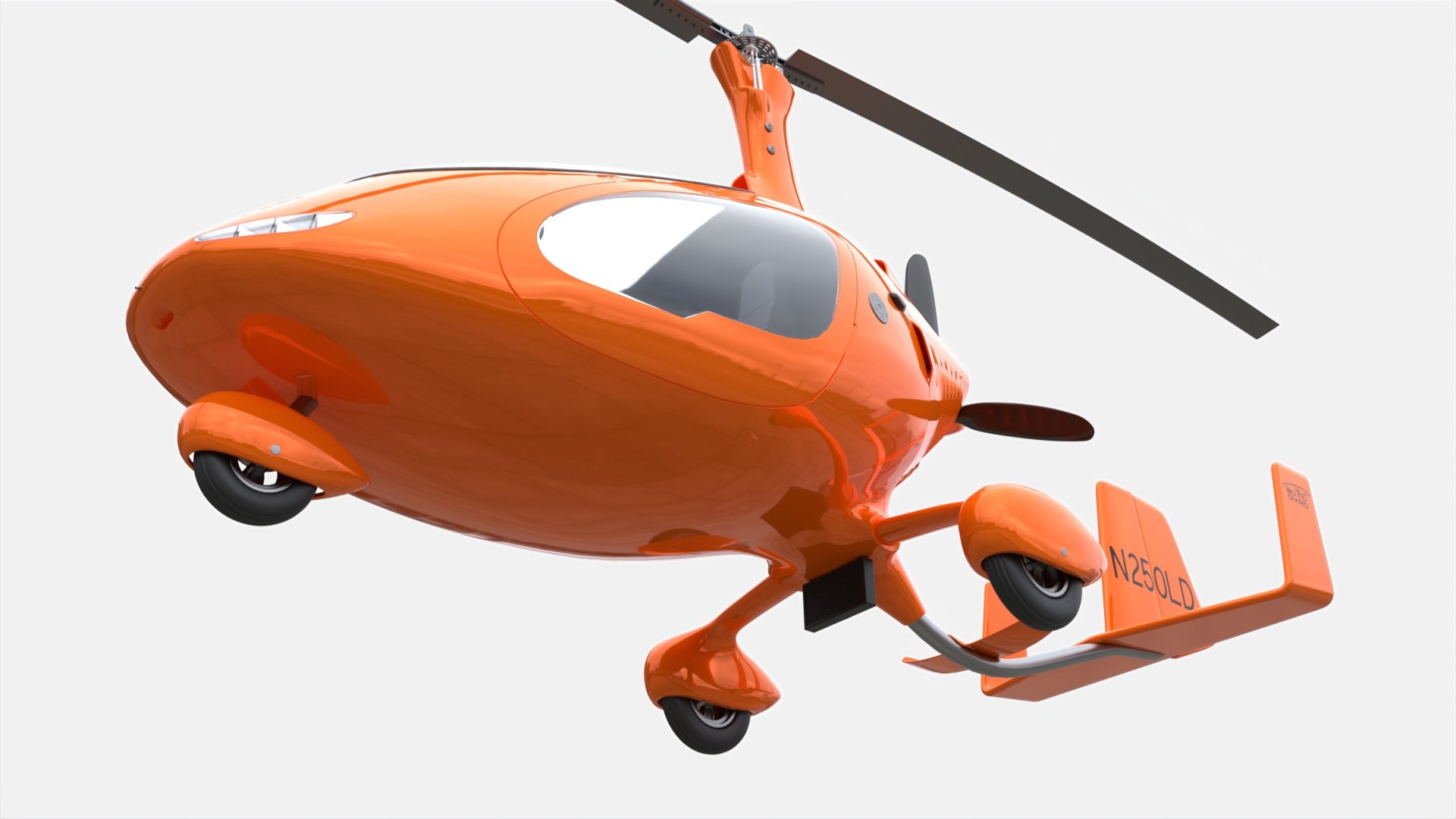 Gyroplane Autogyro Cavalon Orange 3D Model - TurboSquid 2111191