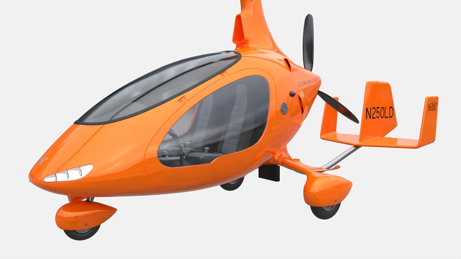 Gyroplane Autogyro Cavalon Orange 3D Model - TurboSquid 2111191