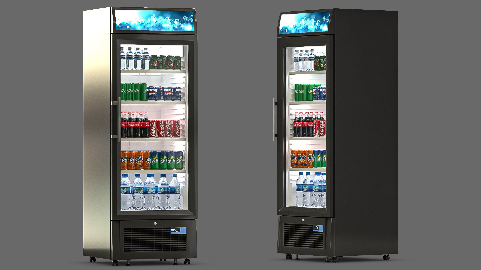 Fridge With Drinks 3D Model - TurboSquid 1725937