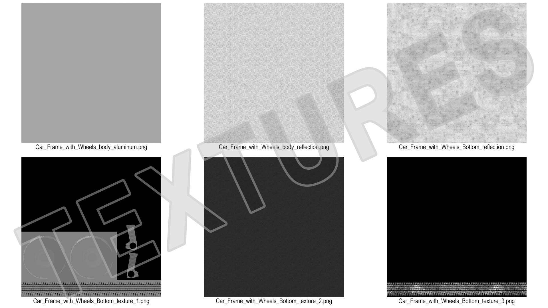 3D Car Frame With Wheels Model - TurboSquid 2209174