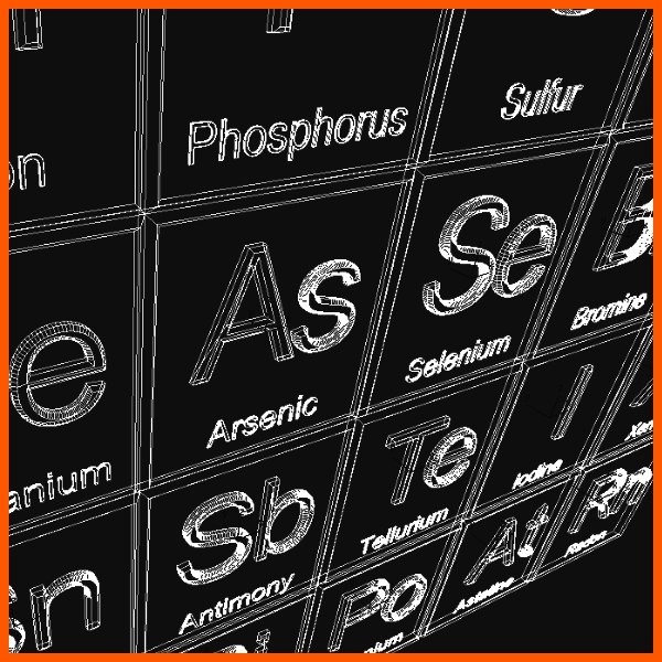 periodic table elements 3d model
