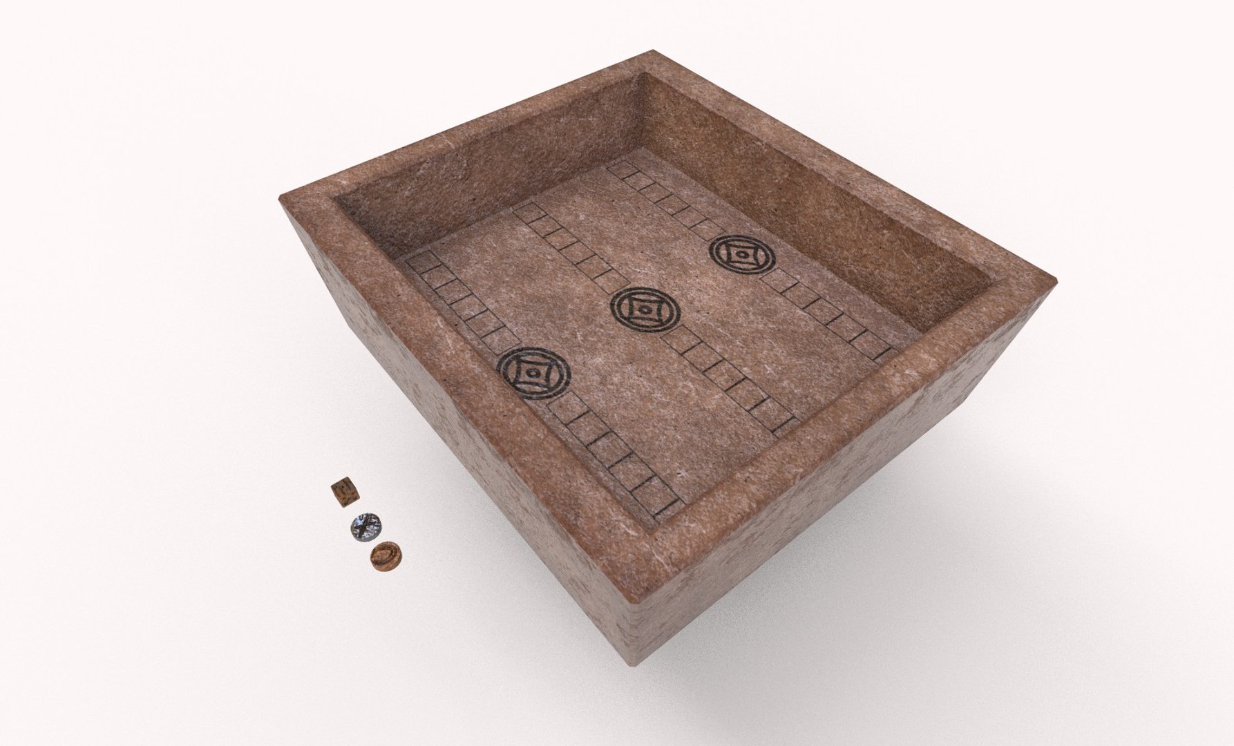 Duodecim scripta board 3D model - TurboSquid 1222496