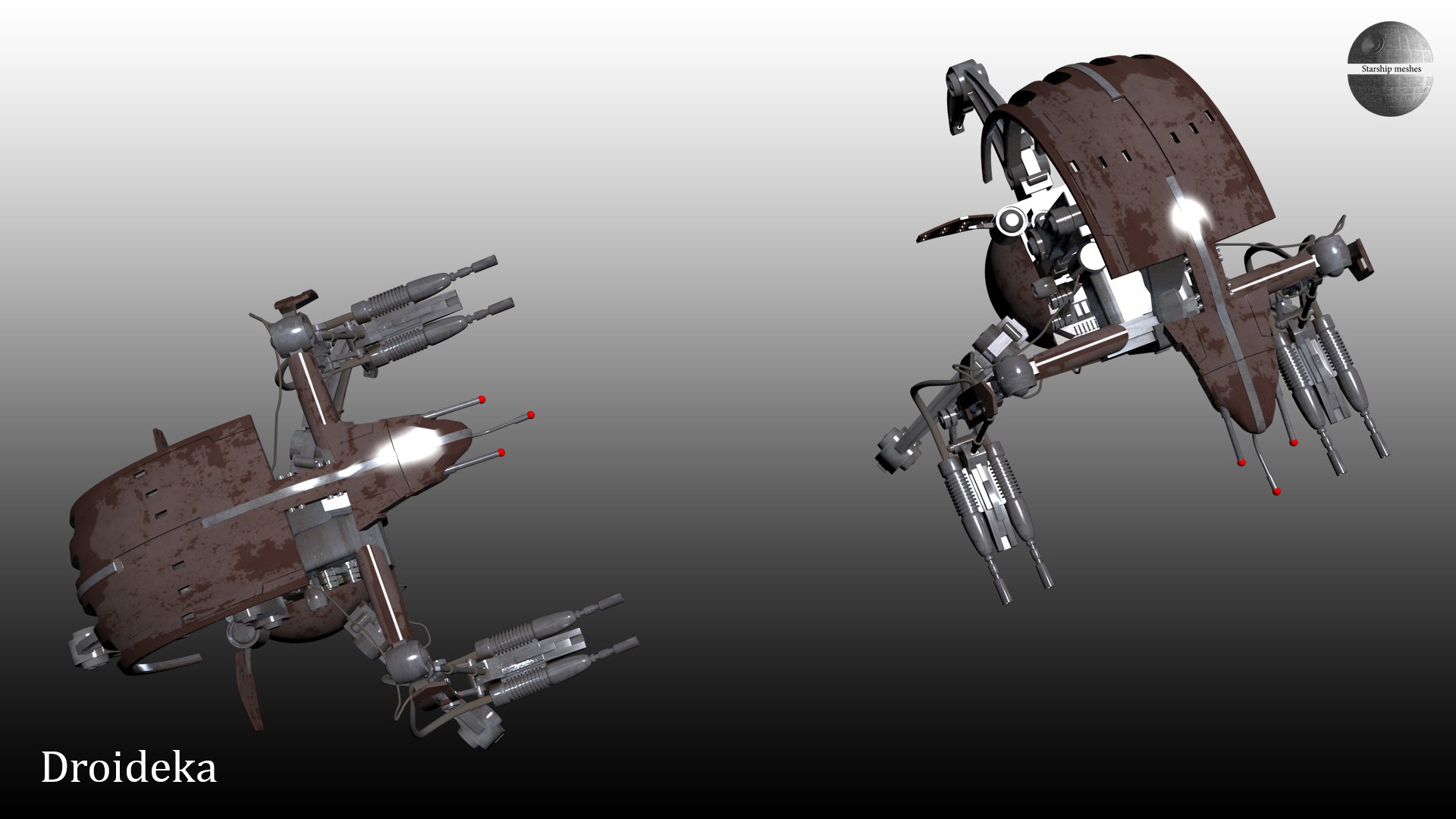 3D Droid Droideka Model - TurboSquid 1701823