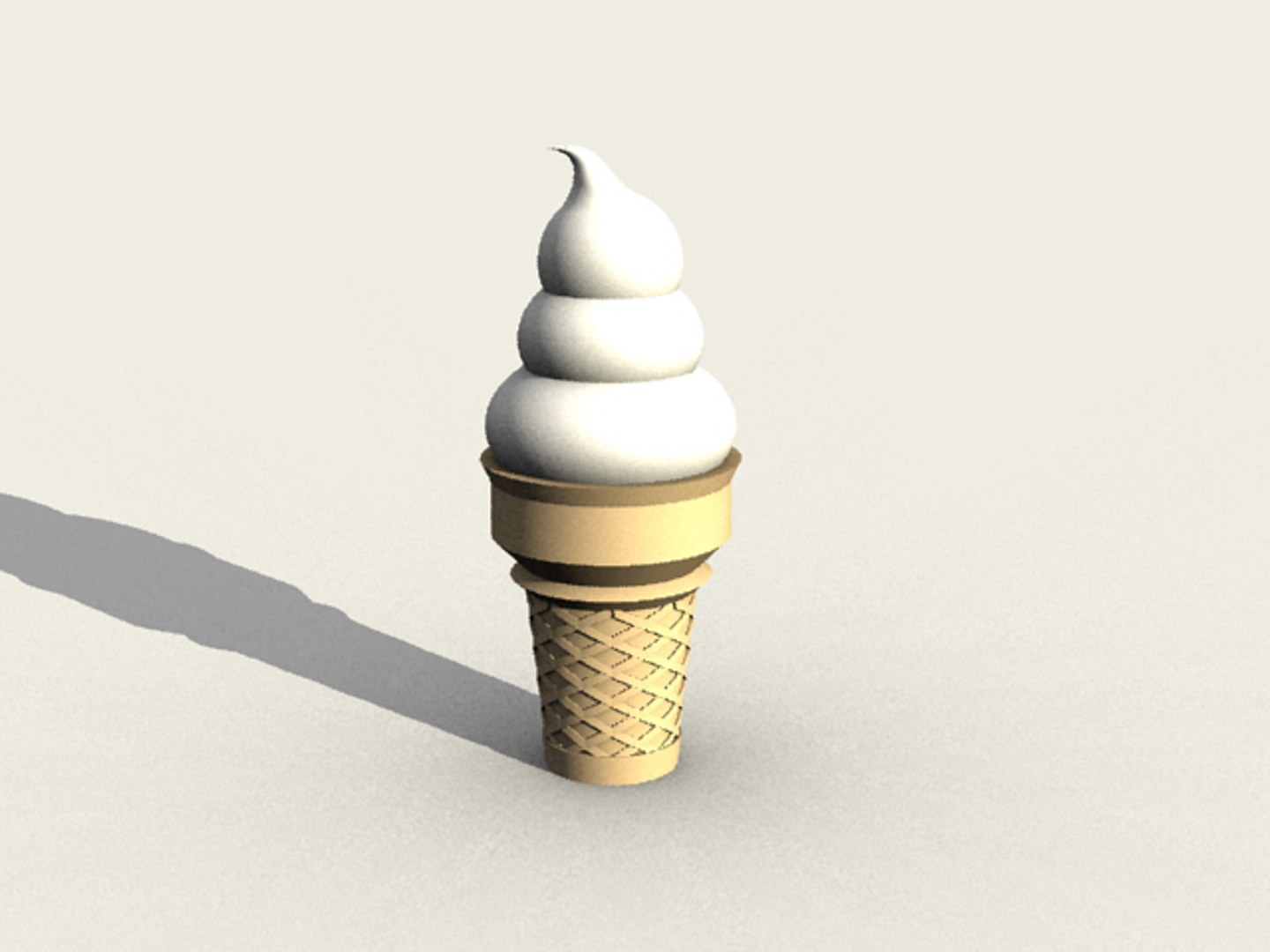3D Ice Cream Cone Model - TurboSquid 1354485