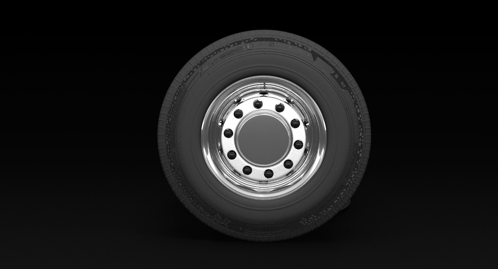 Truck Wheel 3d Model