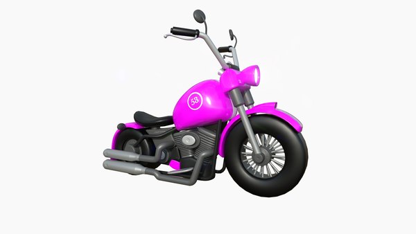 Motorcycle Cartoon A05 Pink - Custom Vehicle Design 3D 모델 - TurboSquid ...