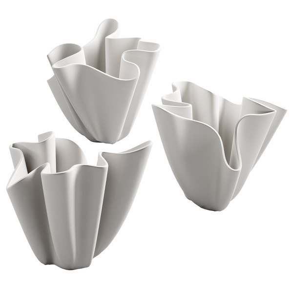 modelo 3d 368 decorative vases and pots 06 deformed folded relief vase ...