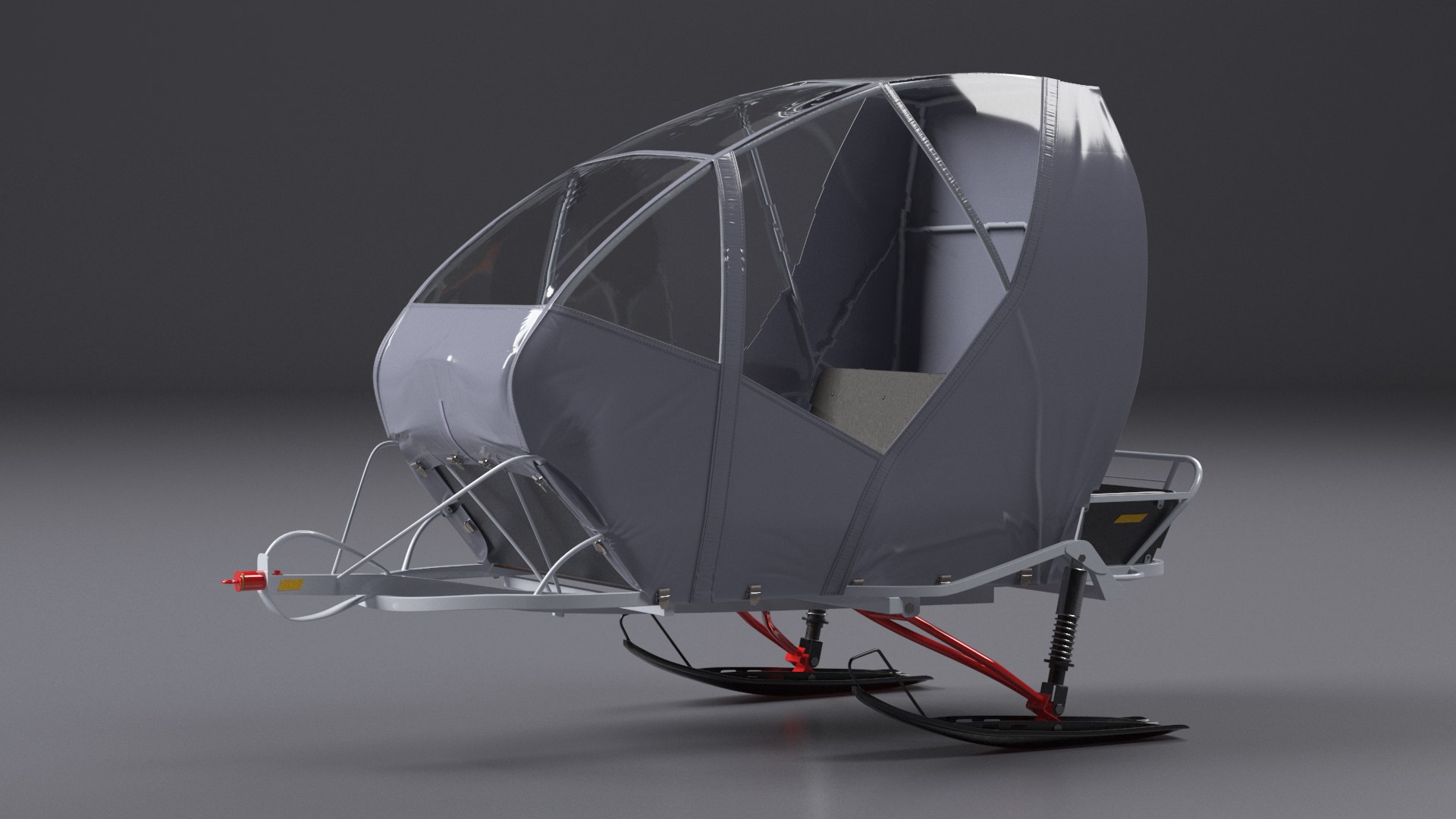 Snowmobile Sleigh 3D Model - TurboSquid 2271659