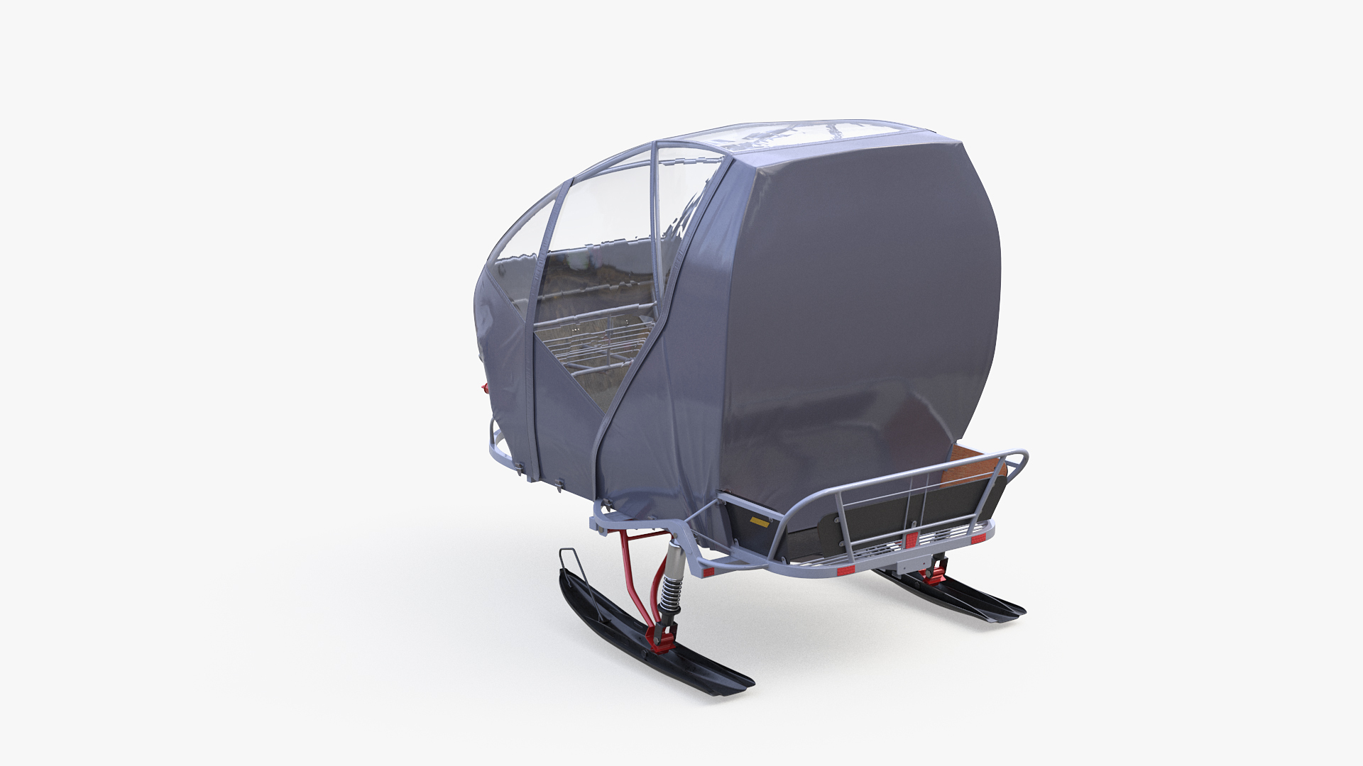 Snowmobile Sleigh 3D Model - TurboSquid 2271659