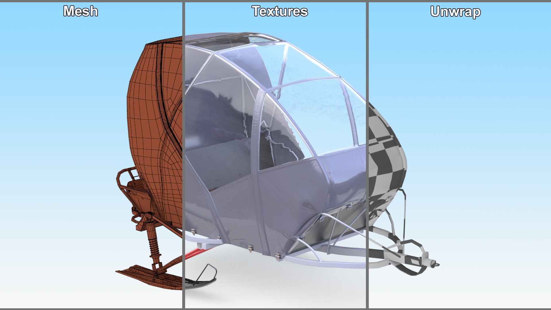 Snowmobile Sleigh 3D Model - TurboSquid 2271659