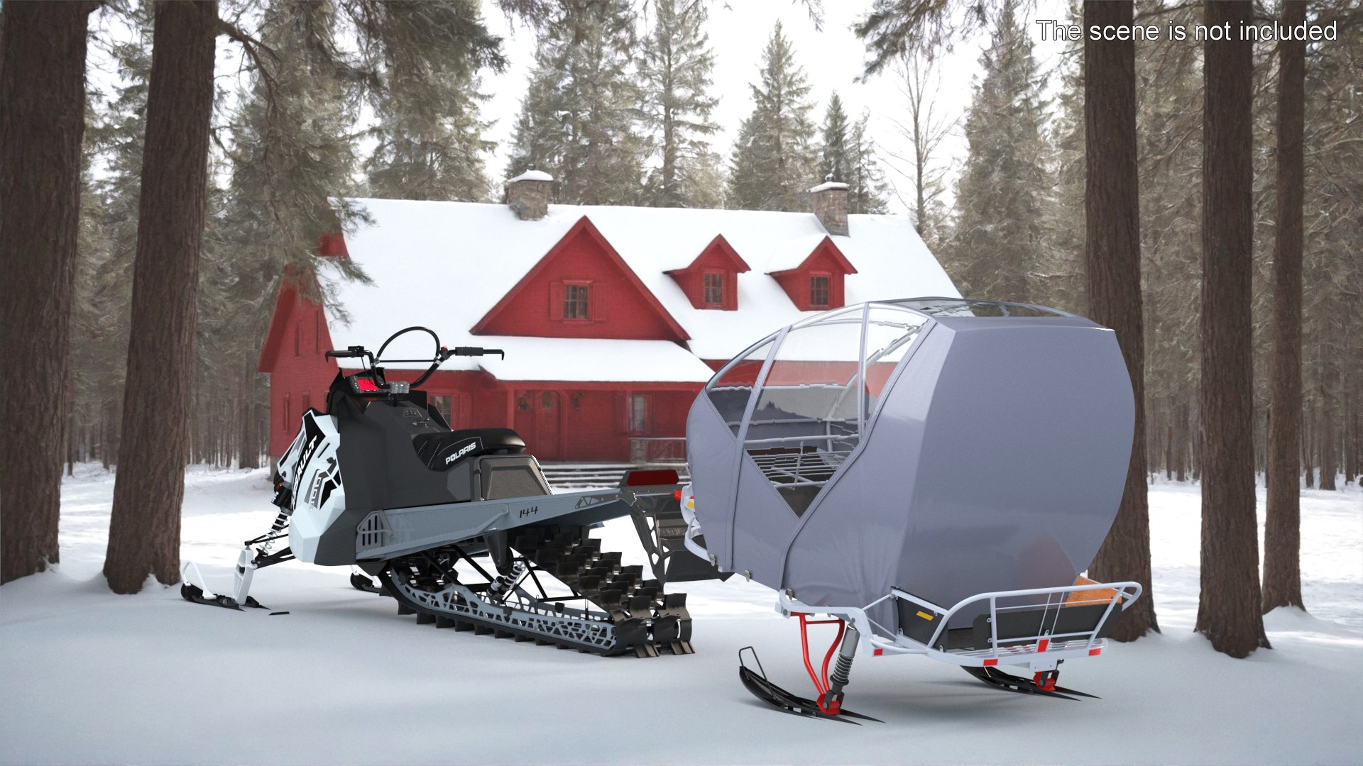 Snowmobile Sleigh 3D Model - TurboSquid 2271659