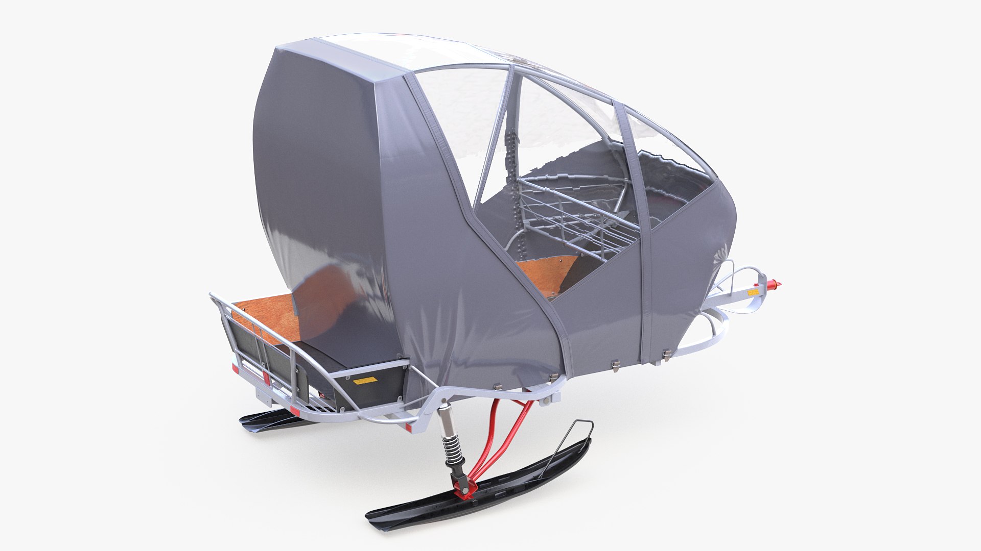 Snowmobile Sleigh 3D Model - TurboSquid 2271659