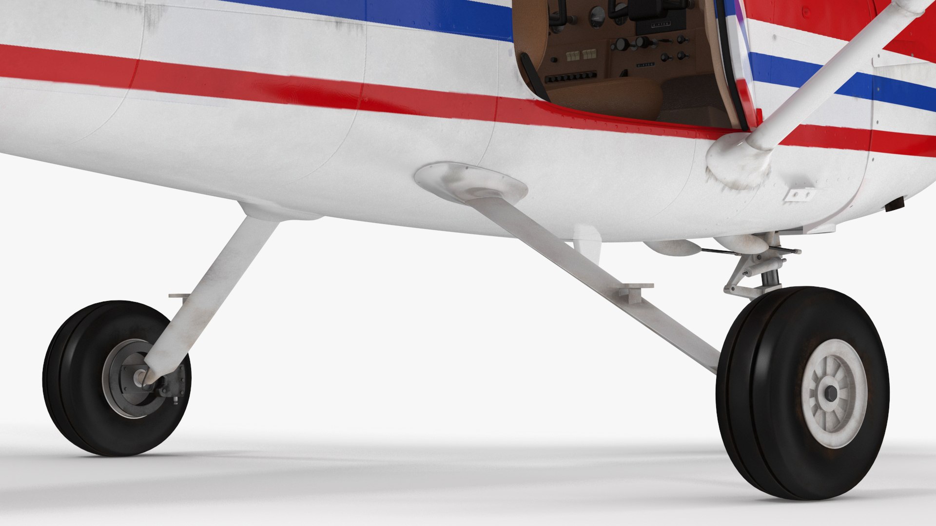 Light Utility Aircraft Cessna 150 Rigged For Cinema 4D Model ...