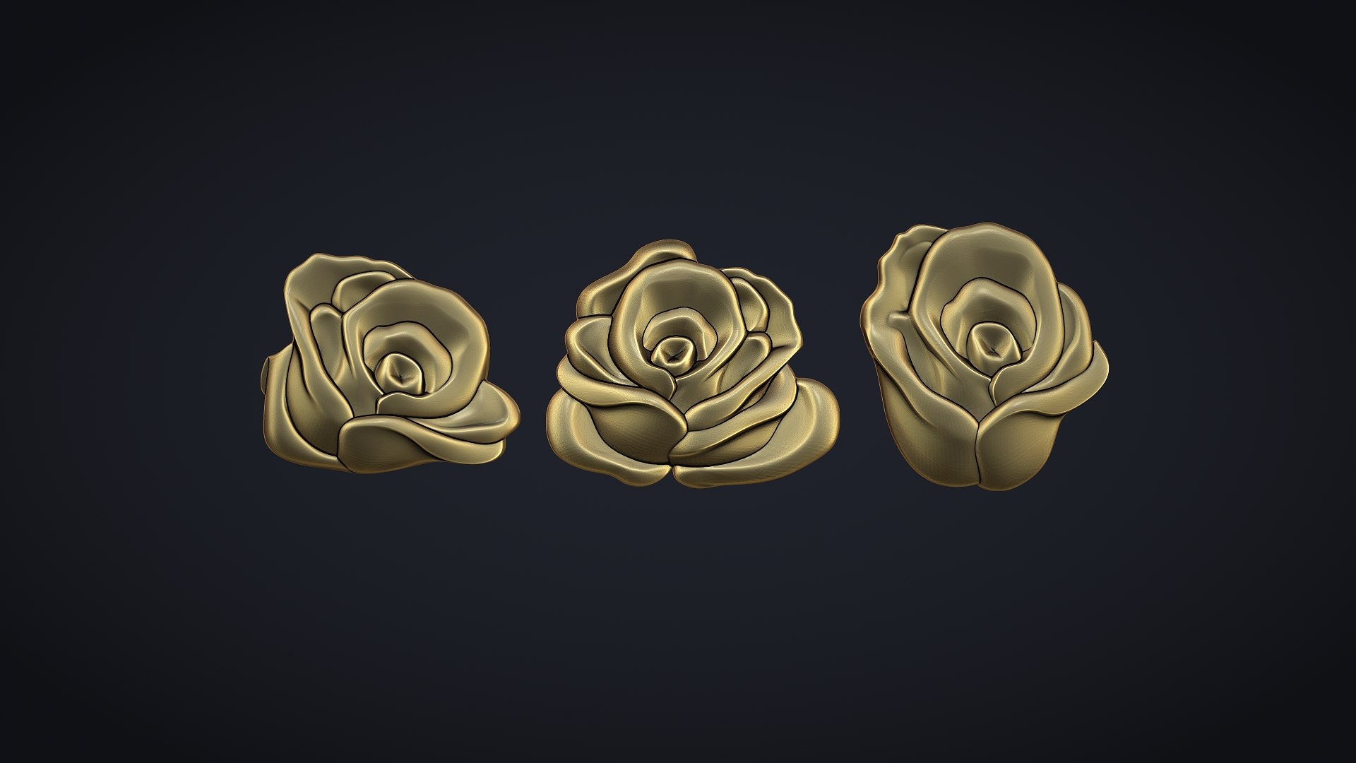3D Roses Flower Bas Relief Model - TurboSquid 2367273