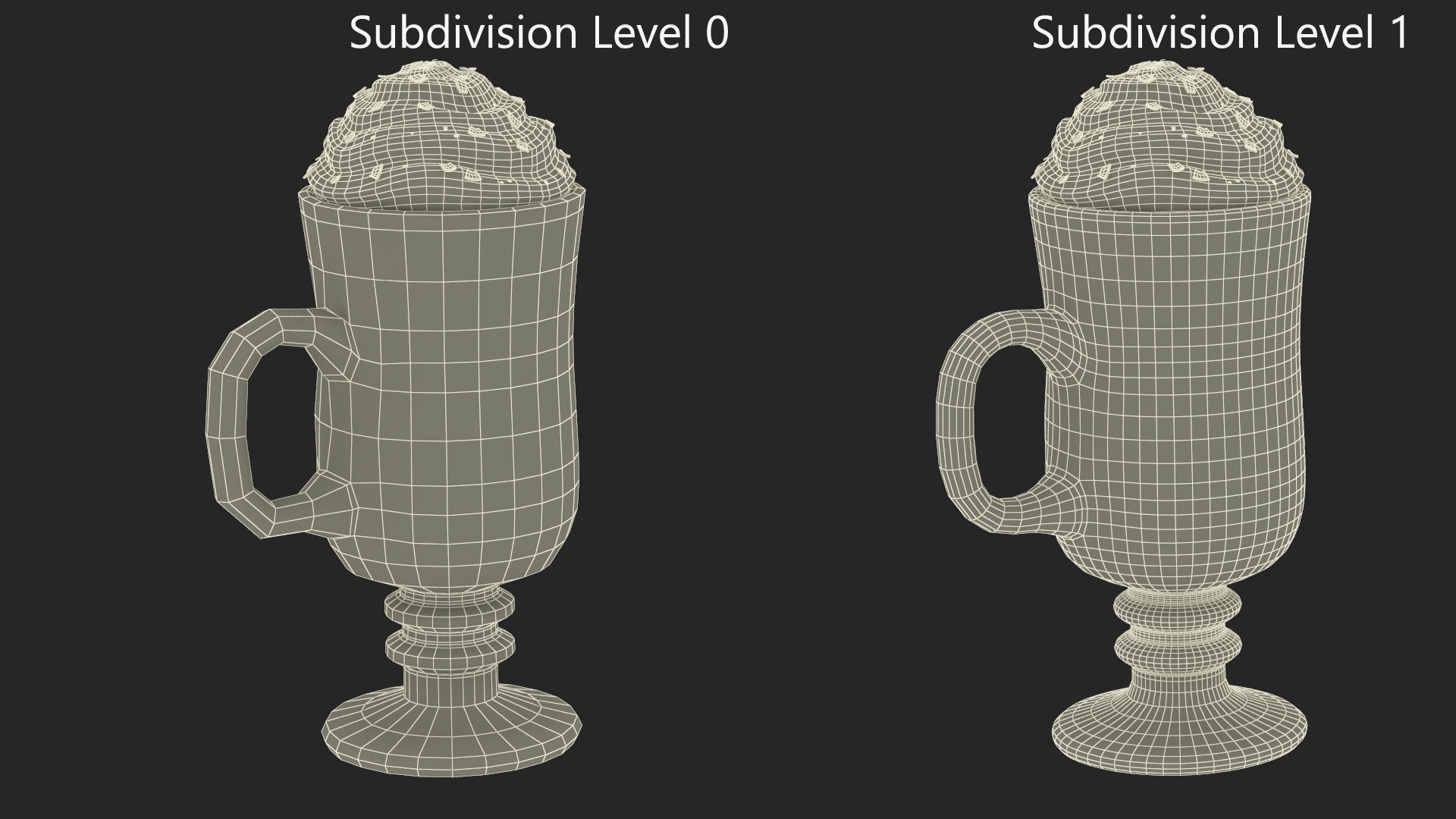 Irish Glass Hot Chocolate With Cream 3D Model - TurboSquid 2234451