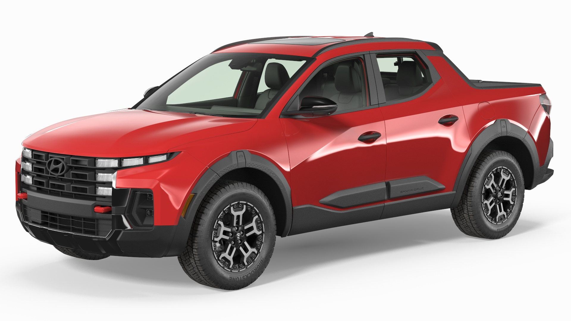 3D Vehicle Pickup Hyundai Santa Cruz Red Rigged - TurboSquid 2504658