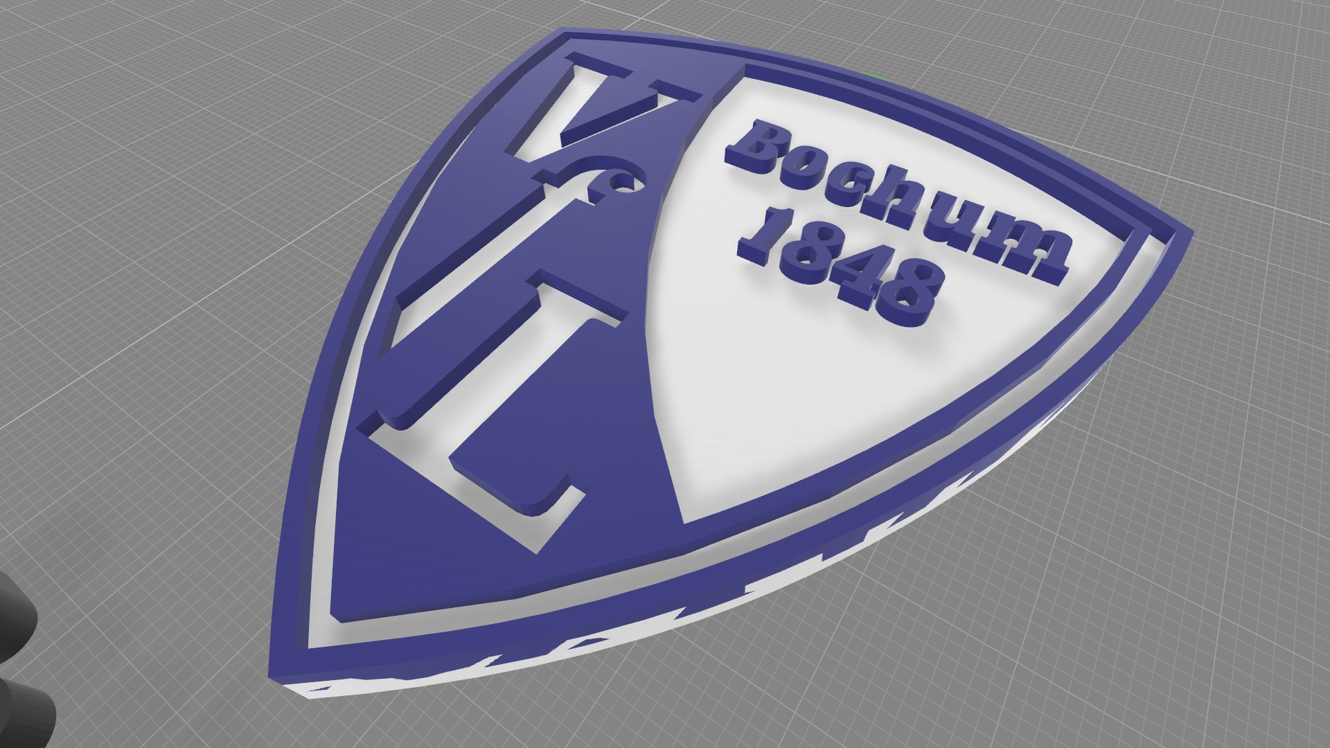 modèle 3D de Équipe du logo de Bochum keychan imprimable et rendu ...