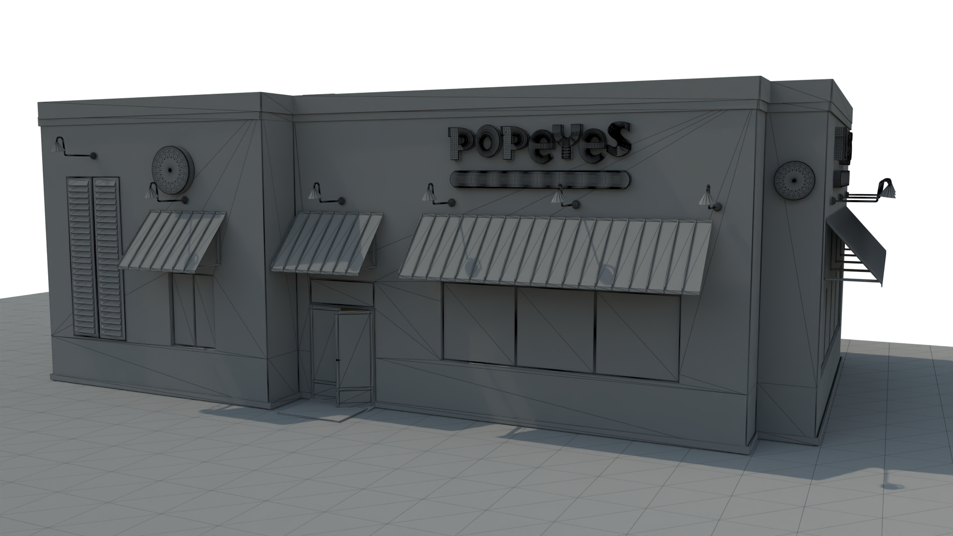 3D Popeyes Building - TurboSquid 1744440