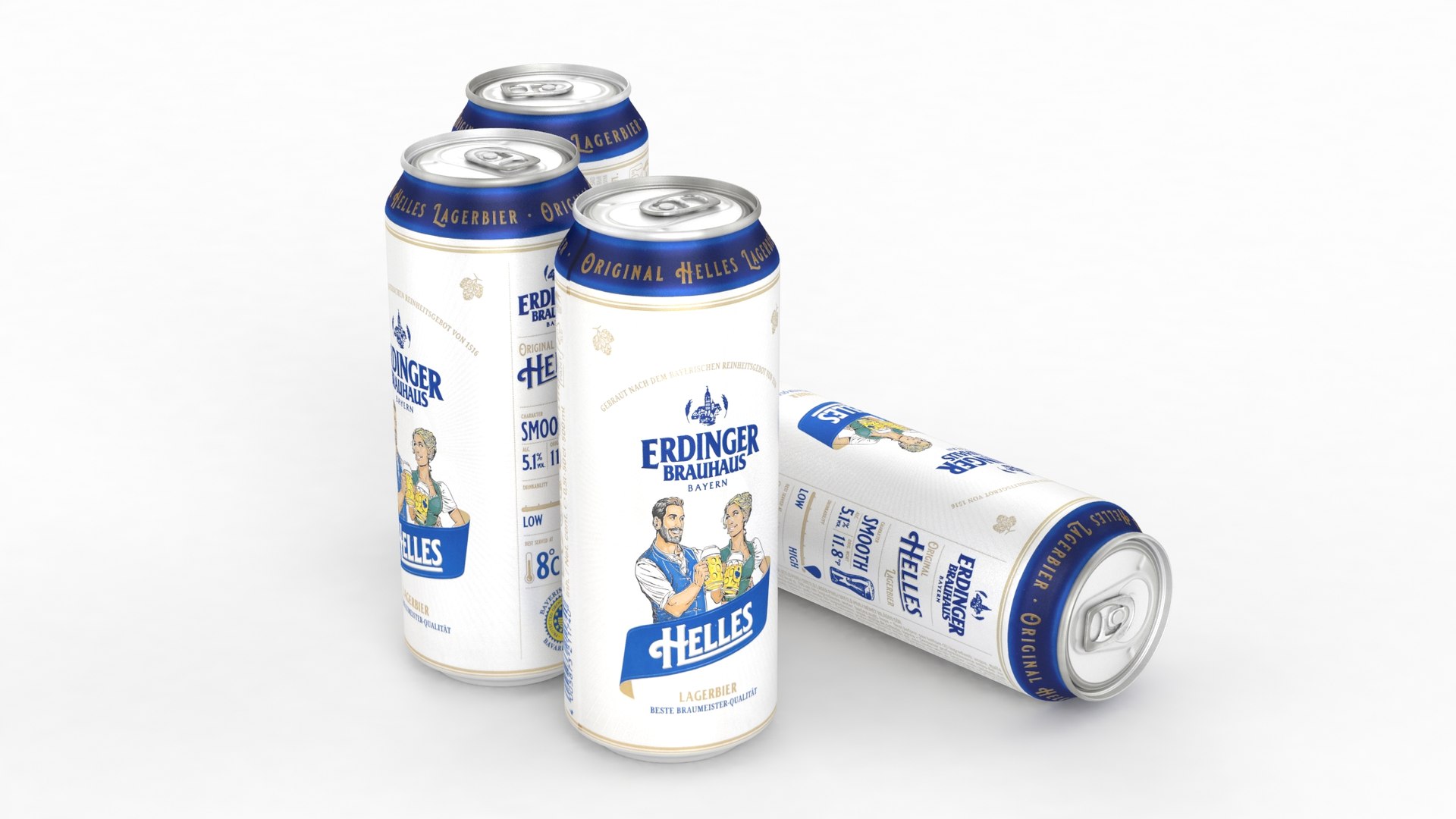 Beer Can Erdinger Helles 500ml 2024 3D Model - TurboSquid 2276162