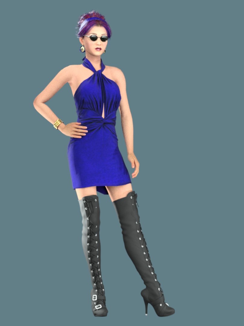 Realistic Rigged Style Girl-Meyona Character 3D Model Model - TurboSquid 2263806