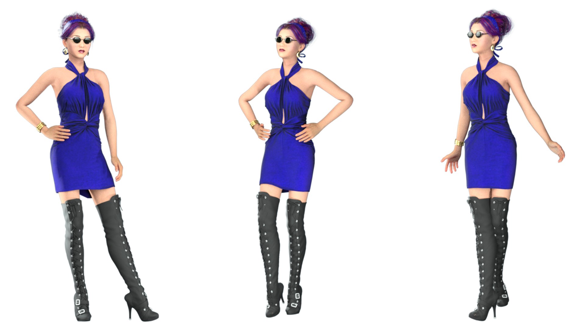 Realistic Rigged Style Girl-Meyona Character 3D Model Model ...