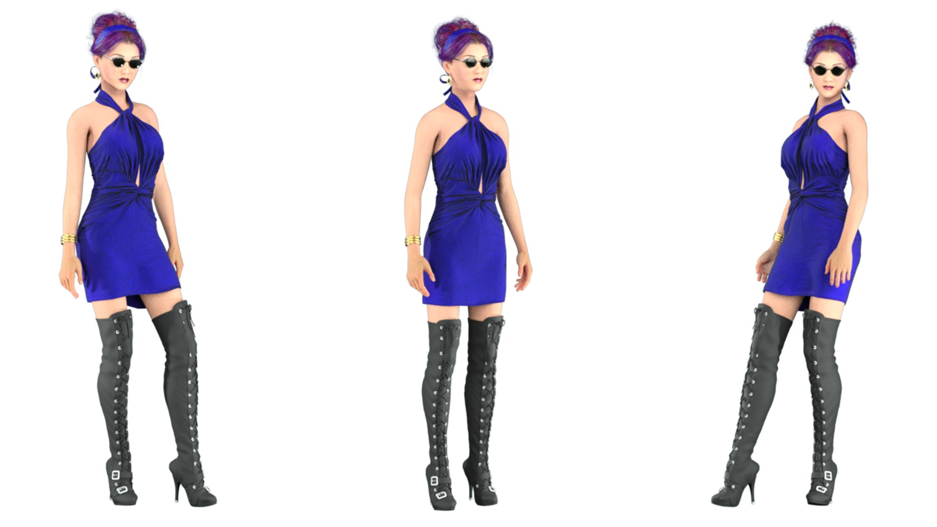 Realistic Rigged Style Girl-Meyona Character 3D Model Model - TurboSquid 2263806